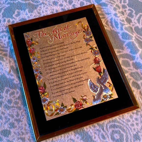 Wall Decor | Vintage The Art Of Marriage Wall Decor | Poshmark